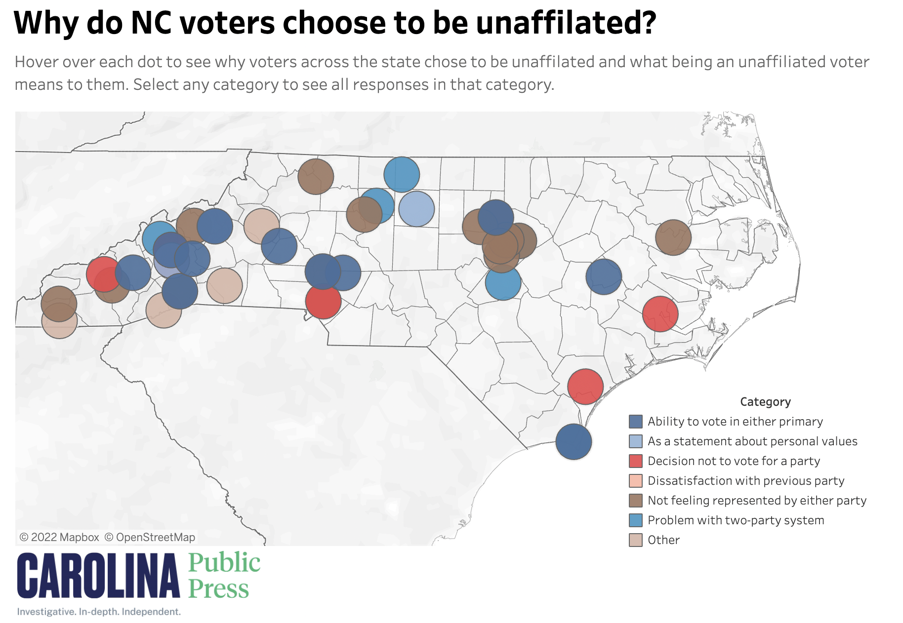 North Carolinians are steering away from a two-party political system ...